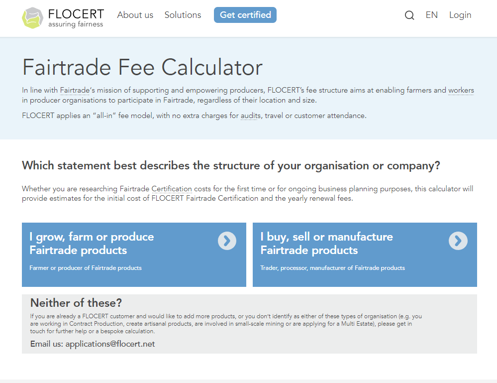 Fairtrade Certification Fee Calculator FLOCERT fairtrade-certification-fee-calculator-flocert